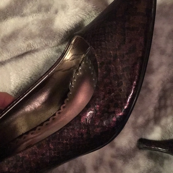 Rampage | Shoes | Rampage Metallic Purple Snakeskin Pumps | Poshmark